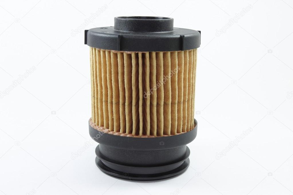 Fuel filter for engine car indetail isolate on white — Stock Photo ...