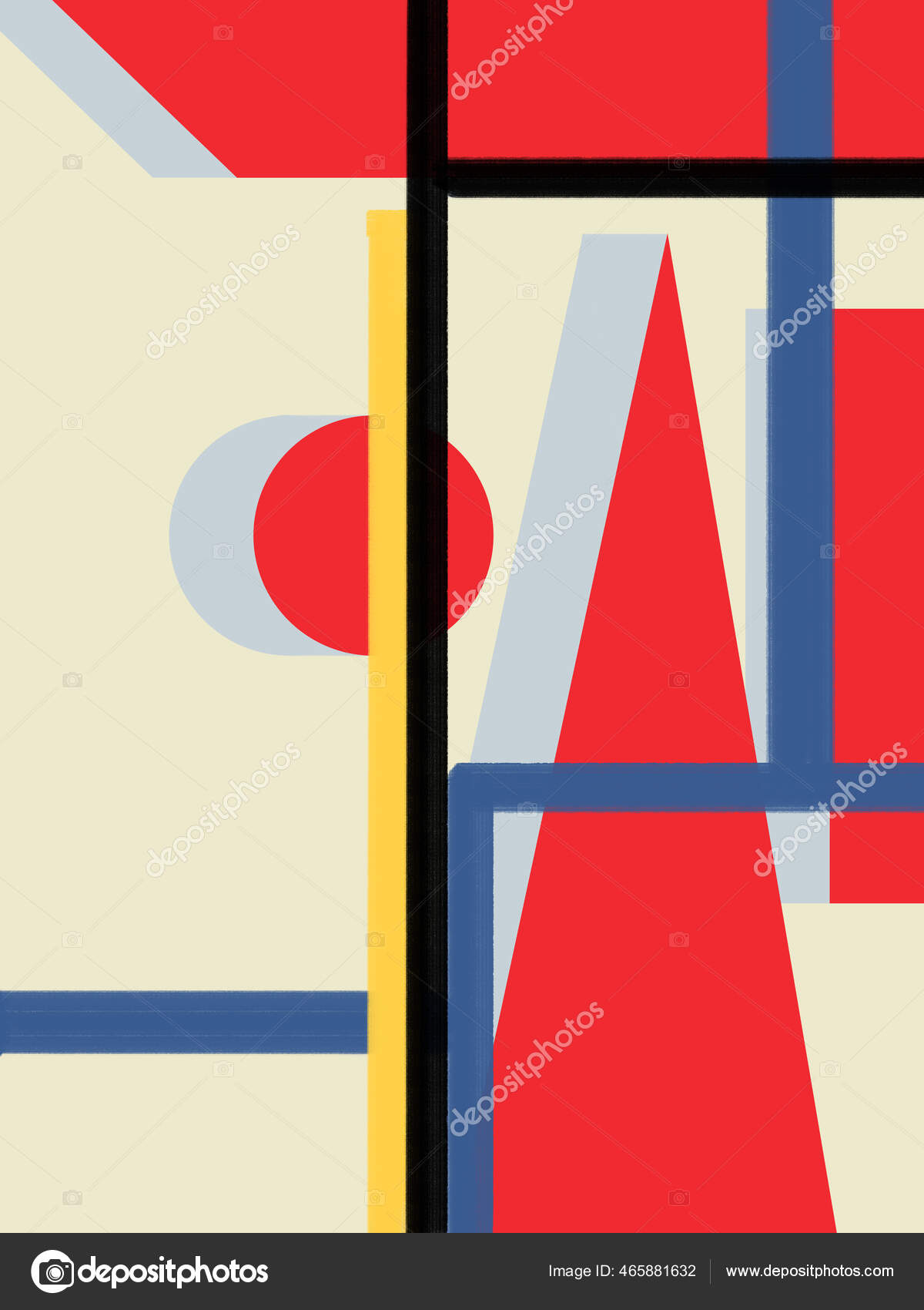 Bauhaus Abstract Neoplasticism Design Pattern Geometrical Shapes ...