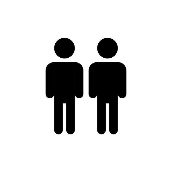 Two Male Stick Figures Standing Beside Each Other Gay Icon Fri