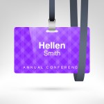 Conference badge Vertical layout. Stock Vector Image by ©whitebarbie ...