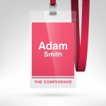 Conference badge Vertical layout. Stock Vector Image by ©whitebarbie ...