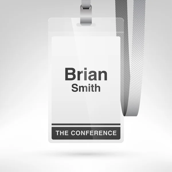 Conference badge Vertical layout. — Stock Vector © whitebarbie #75450255