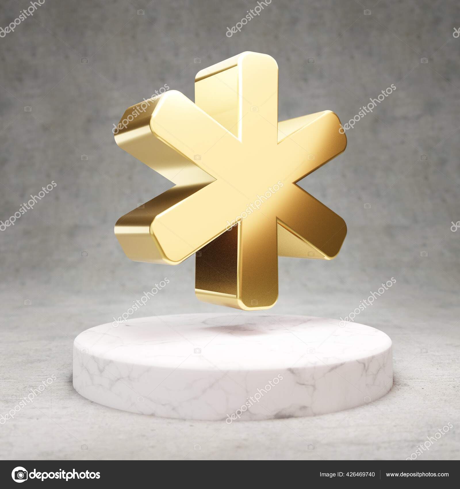 White Asterix Symbol