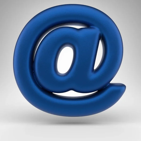 AT symbol on white background. Golden 3D sign with gloss metal texture ...