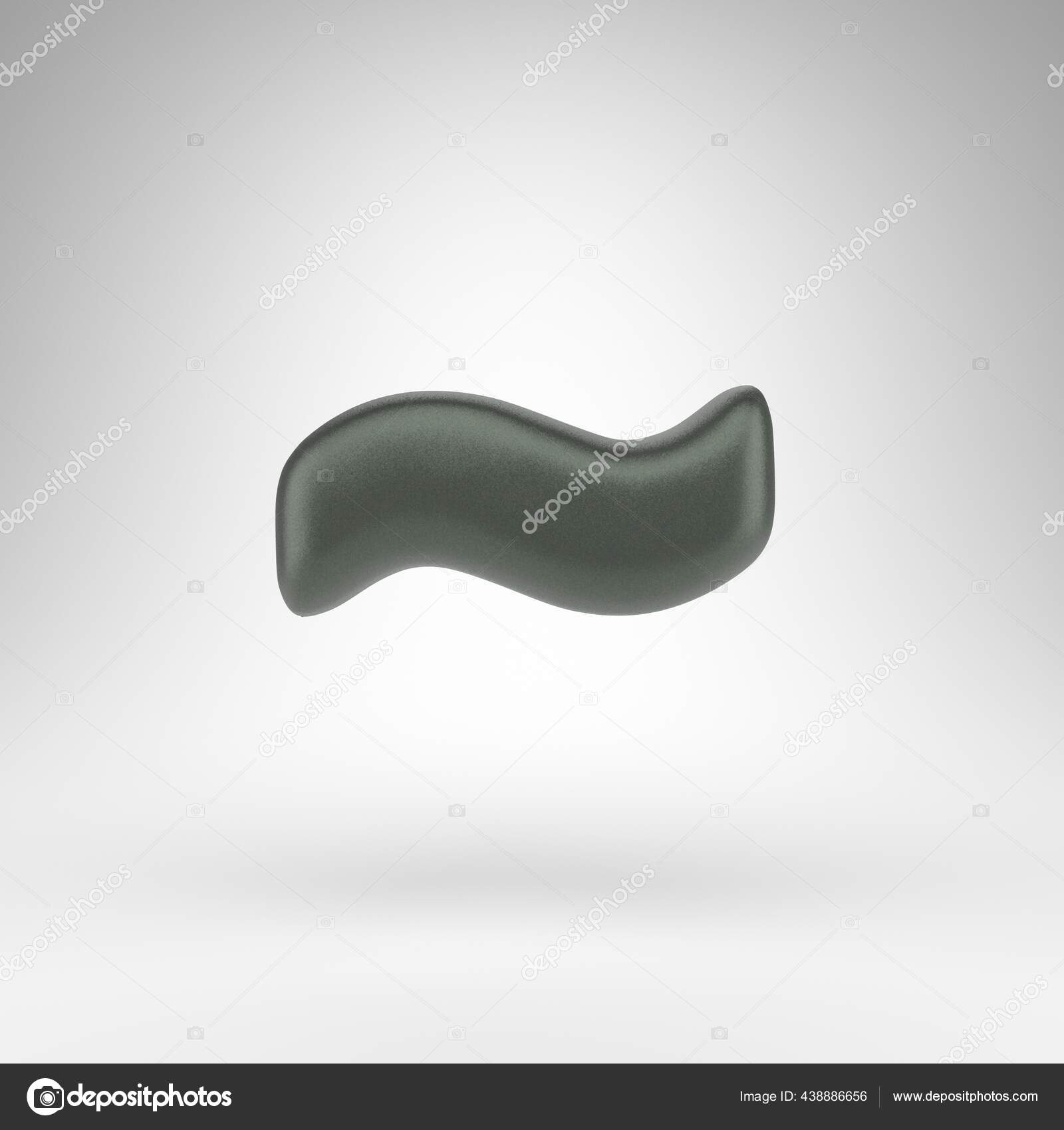 Tilda Symbol White Background Anodized Green Rendered Sign Matte ...