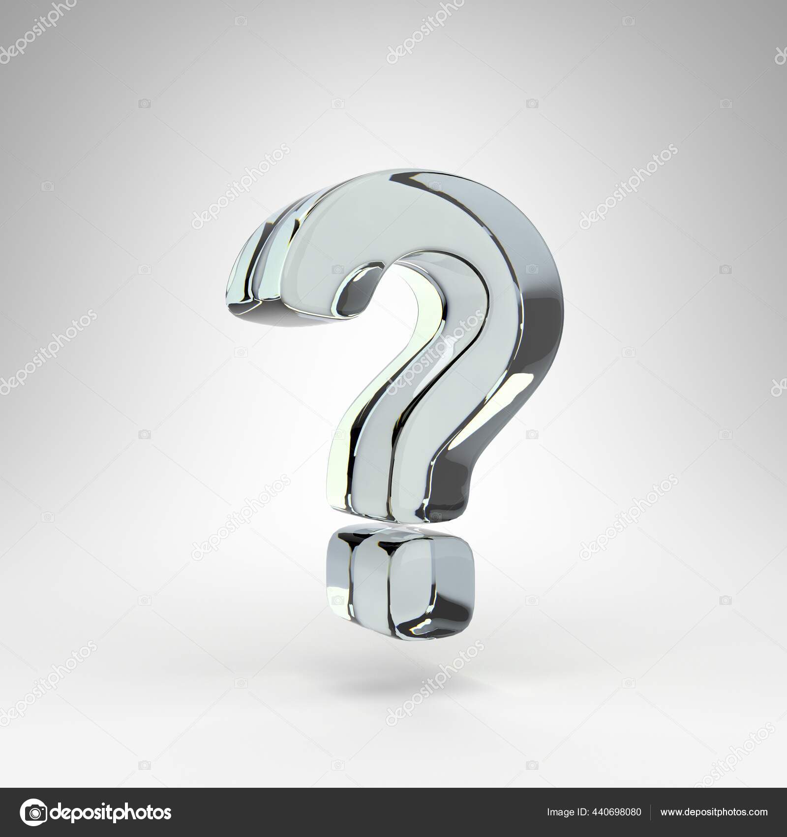 Question symbol on white background. Camera lens transparent glass 3D ...