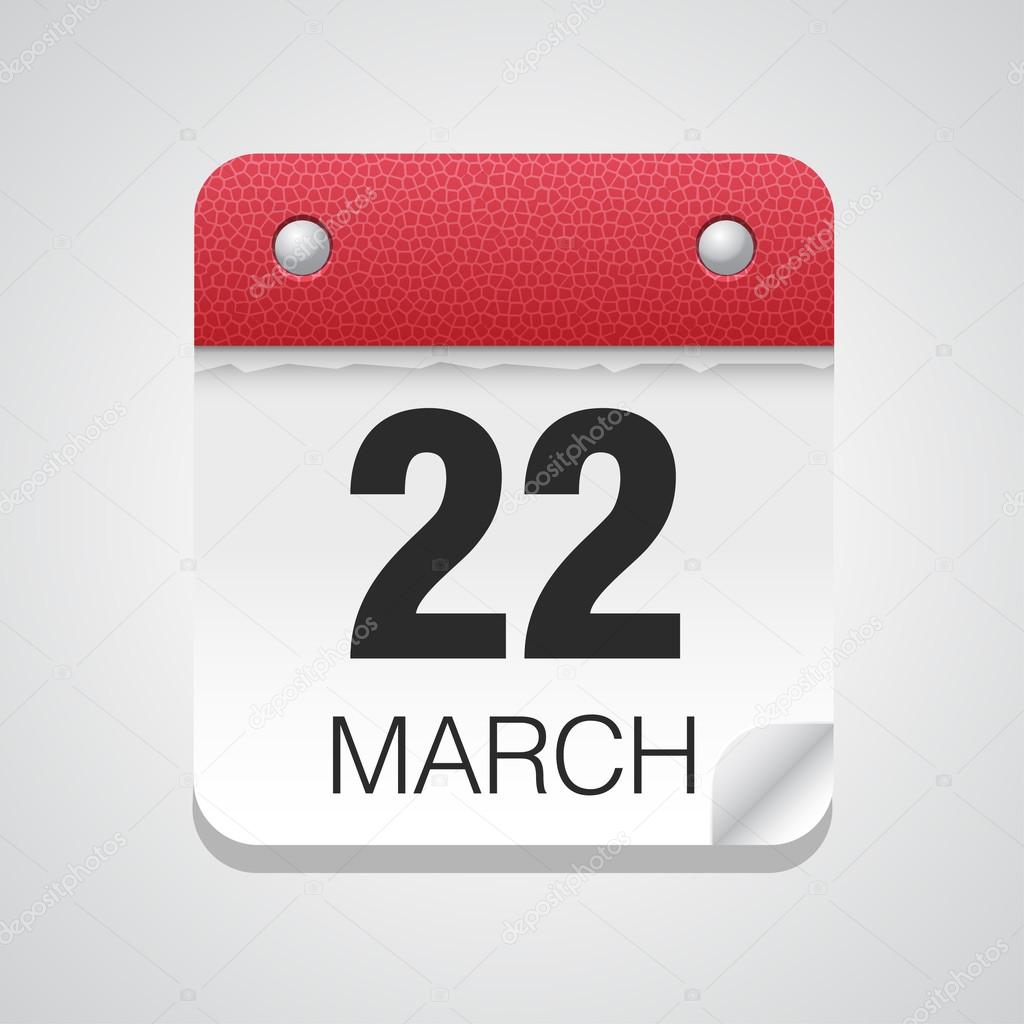 Simple calendar with March 22 Stock Vector by ©whitebarbie 71507145