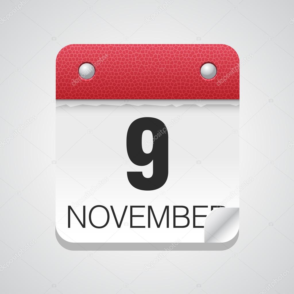 Calendario simple con 9 de noviembre Vector de stock #71507183 de ...