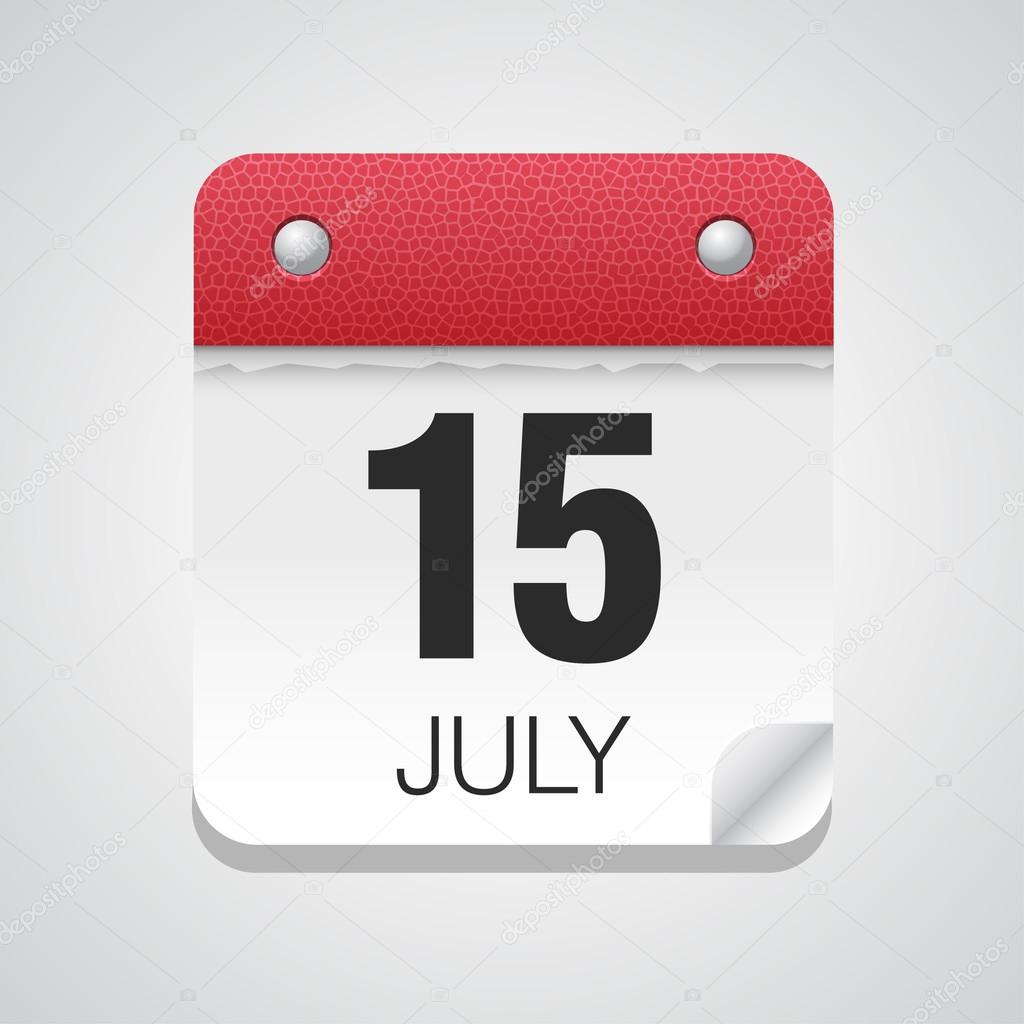 Simple calendar with July 15 Stock Vector by ©whitebarbie 71507351