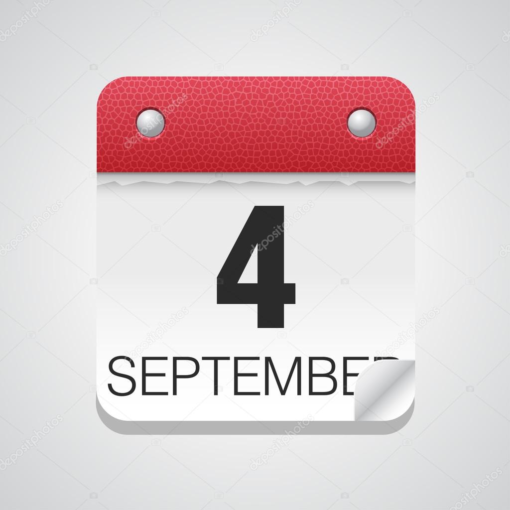 Simple calendar with September 4 Stock Vector by ©whitebarbie 71507419