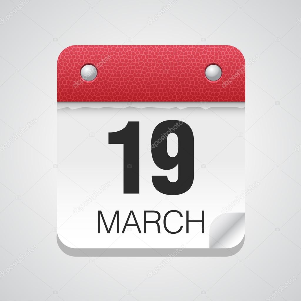 Simple calendar with March 19 Stock Vector by ©whitebarbie 71507661