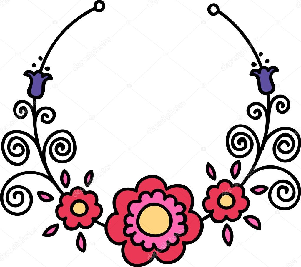Calligraphy floral frame Stock Vector by ©whitebarbie 71606031