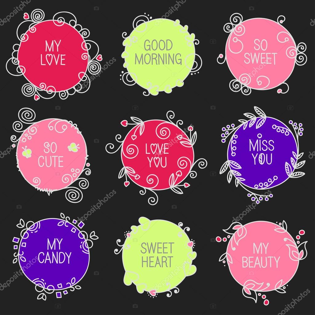 Calligraphy floral frames set Stock Vector by ©whitebarbie 71606303