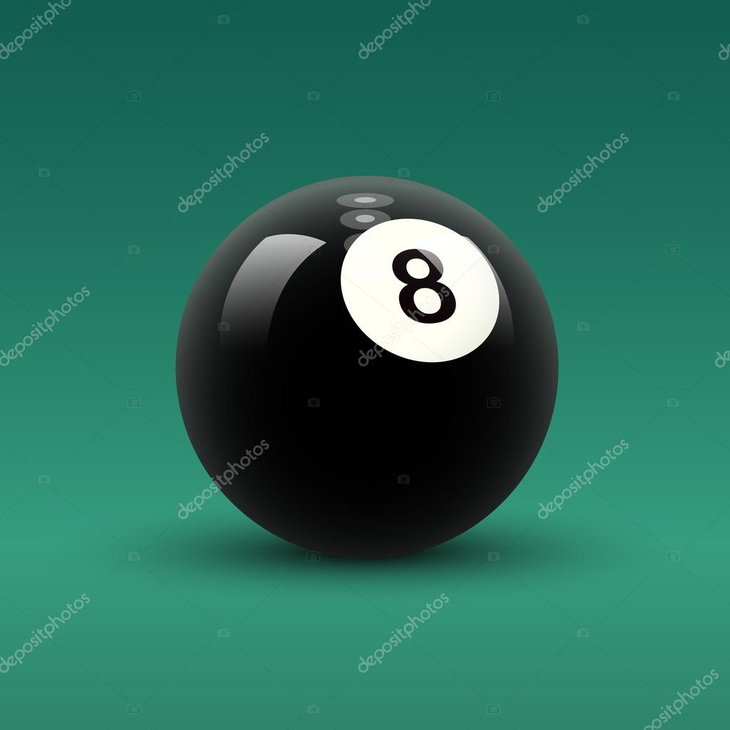 Black billiard ball with number 8 Stock Vector by ©whitebarbie 79141204