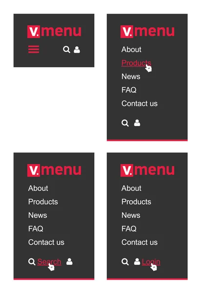 Vertical menu for website Stock Vector Image by ©whitebarbie #80619924