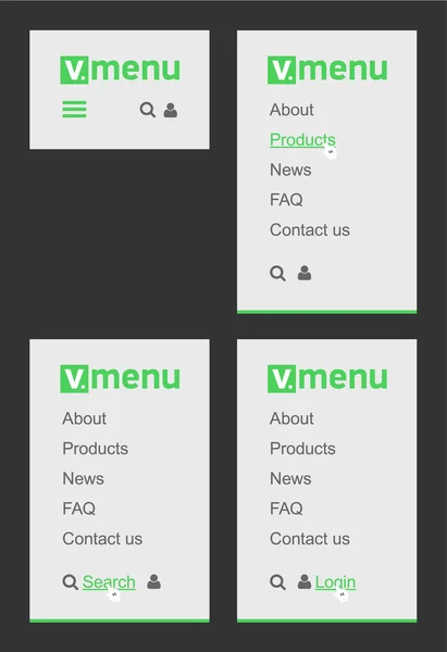 Vertical menu for website Stock Vector Image by ©whitebarbie #80619924