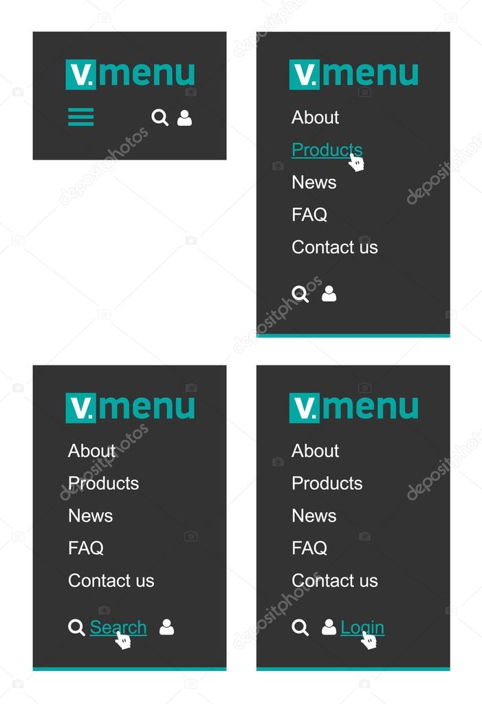 Vertical menu for website Stock Vector Image by ©whitebarbie #80619924