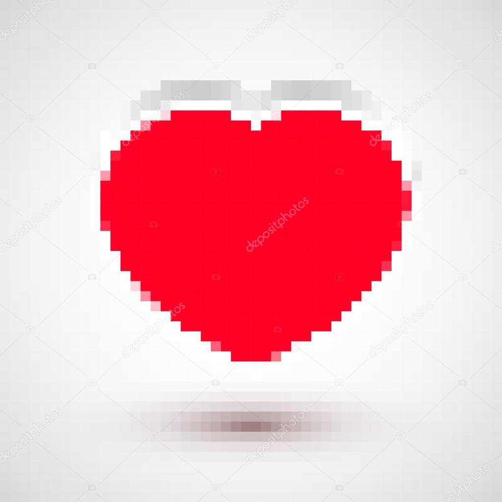 Red Pixel heart Stock Vector by ©whitebarbie 82618830
