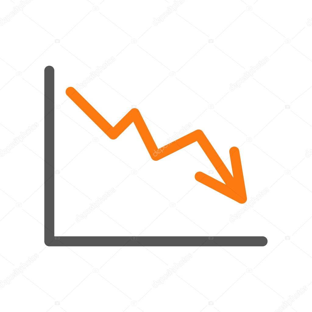 Caída de precio o caída de acciones icono 2023