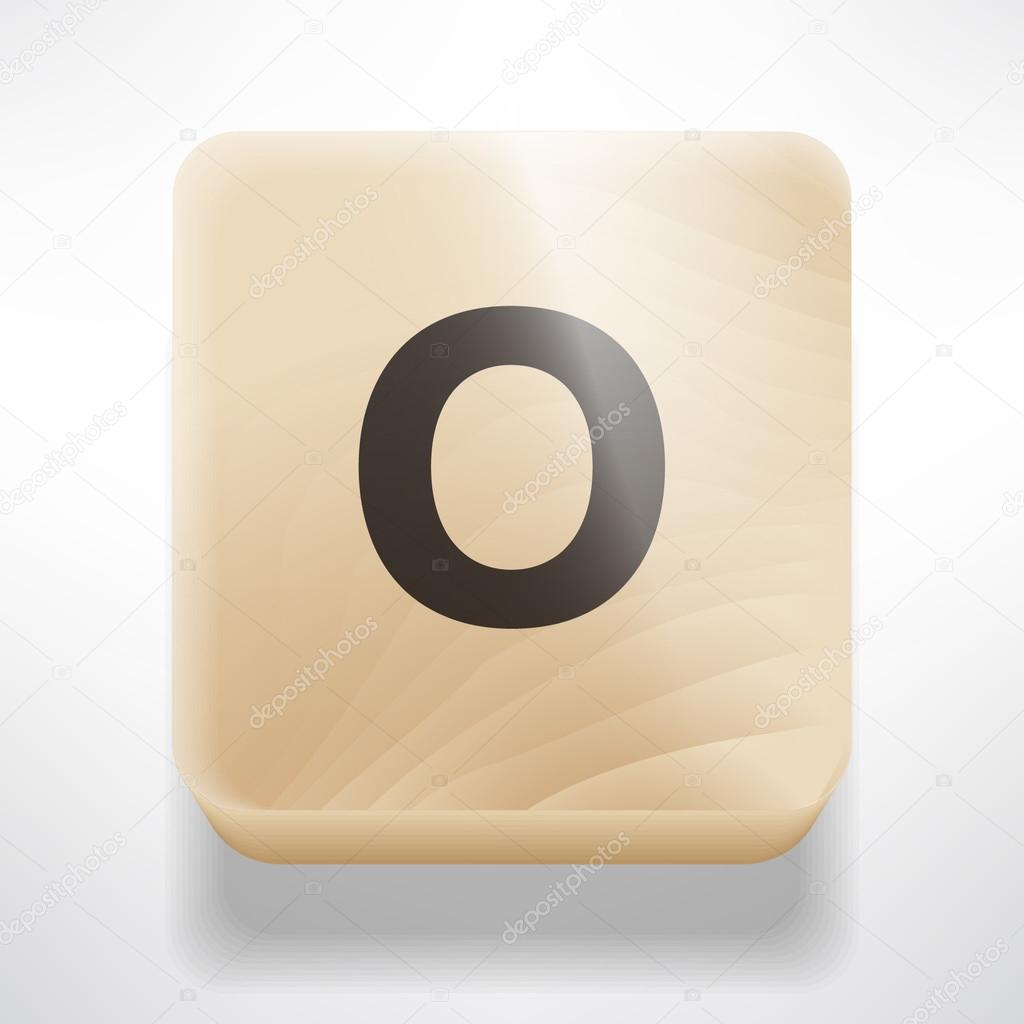 Wooden cube with letter O Stock Vector by ©whitebarbie 97481060
