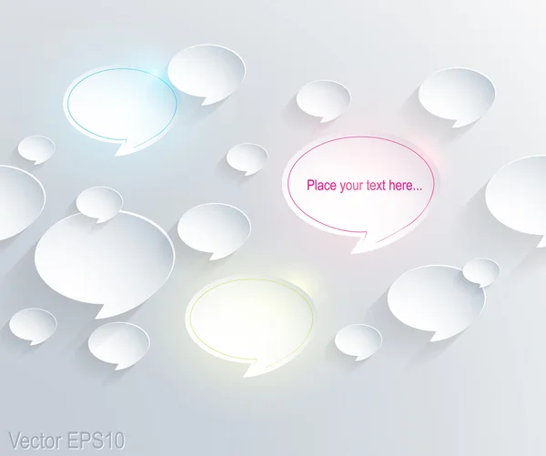 Abstract white paper circles - speech bubbles — Stock Vector © Grounder ... Abstract white paper circles - speech bubbles — Stock Vector © Grounder ...