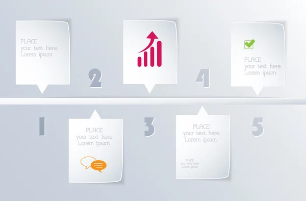 Colorful 3d paper design timeline Stock Vector Image by ©gordanas #70091399