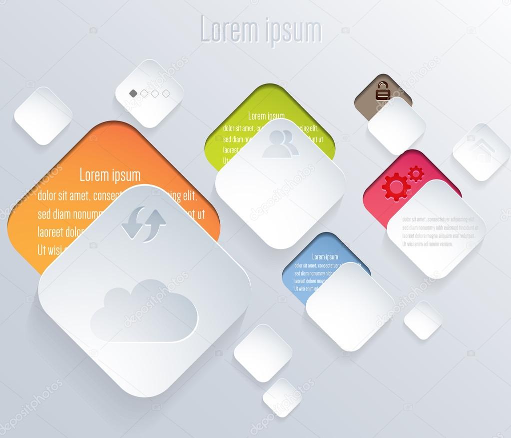 Abstract 3d paper shapes Stock Vector Image by ©gordanas #64749993