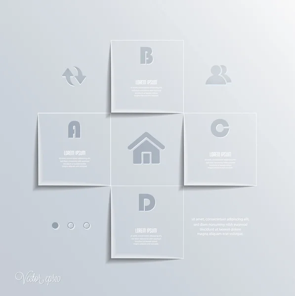 Modern numbered boxes template — Stock Vector © gordanas #70092213