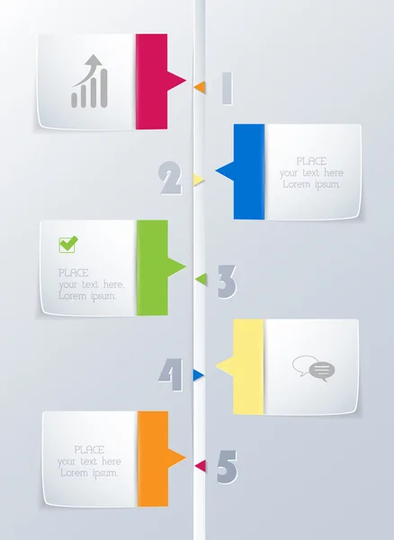Paper timeline template. Stock Vector by ©gordanas 64750605