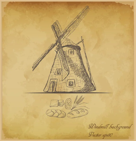Old windmill Stock Vectors, Royalty Free Old windmill Illustrations ...