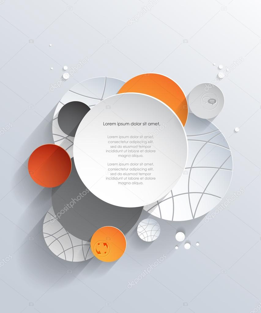 3d paper circles with shadows background Stock Vector Image by ...