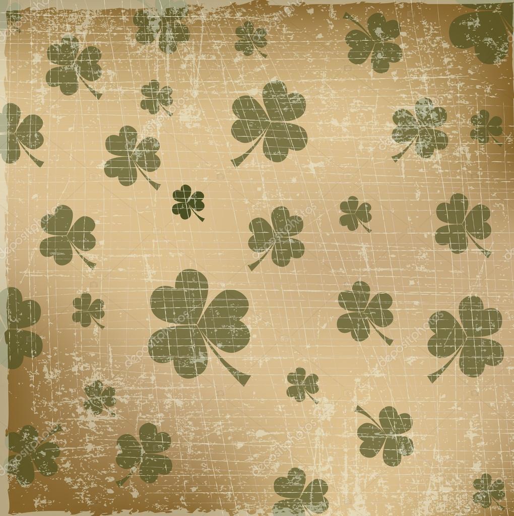 Vintage clover background Stock Vector by ©gordanas 70091911