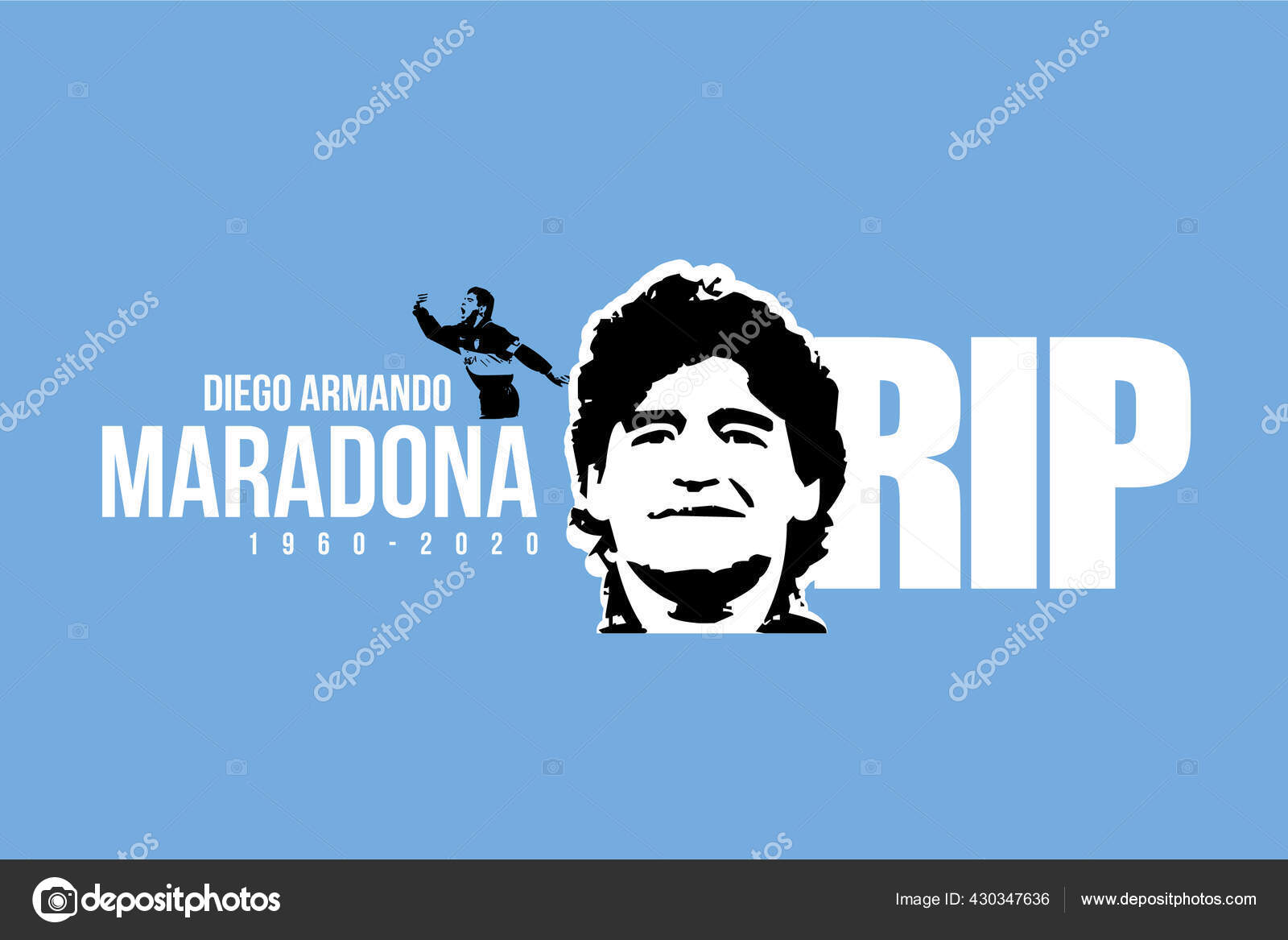 Rip Diego Armando Maradona Vector Argentina Stock Vector Image by ©efas ...