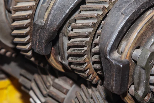 Cross-section of a car gearbox and clutch — Stock Photo © LaKirr #96668002