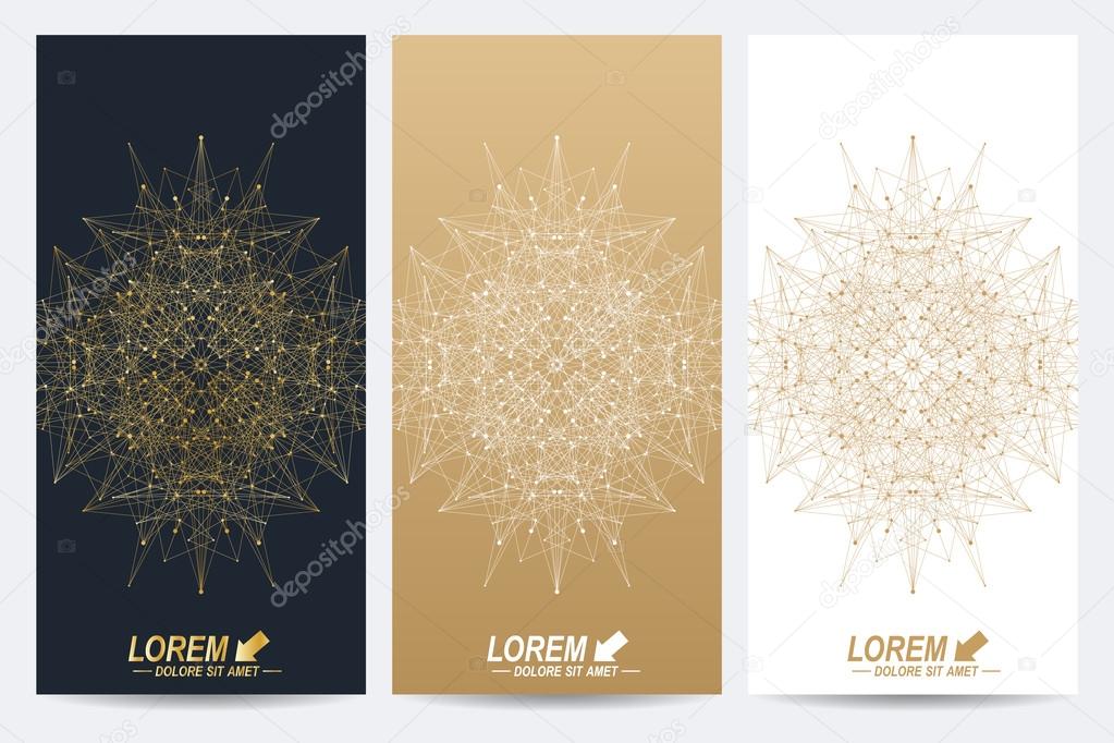 Modern set of vector flyers. Geometric abstract presentation with ...
