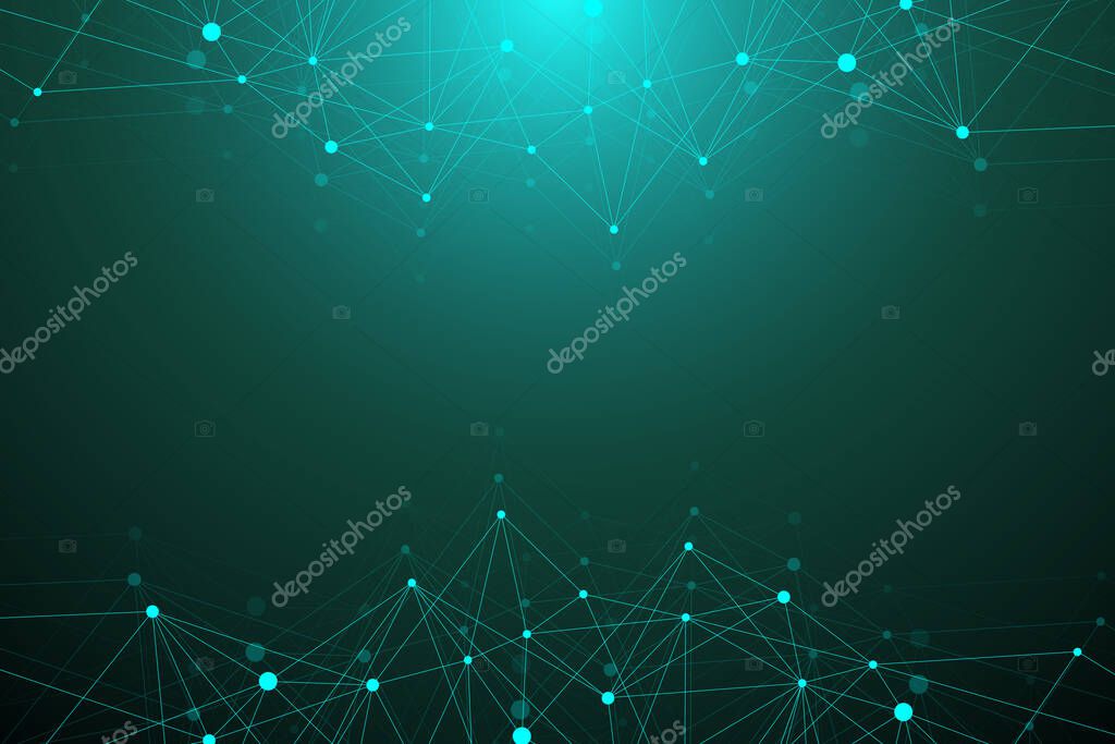 Molécula geométrica de fondo gráfico y comunicación. Complejo de ...