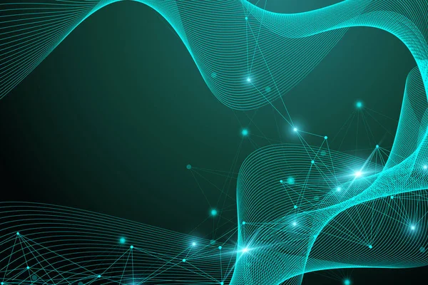 Big data visualization. Geometric abstract background visual ...