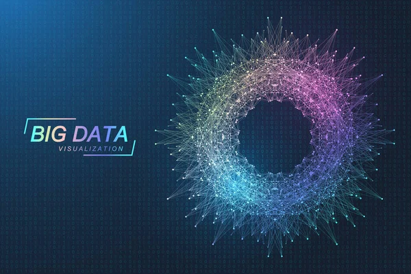 Big data visualization. Graphic abstract background communication. Perspective backdrop ...