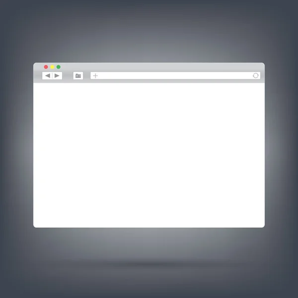 Opened browser window template on light background for your design and ...