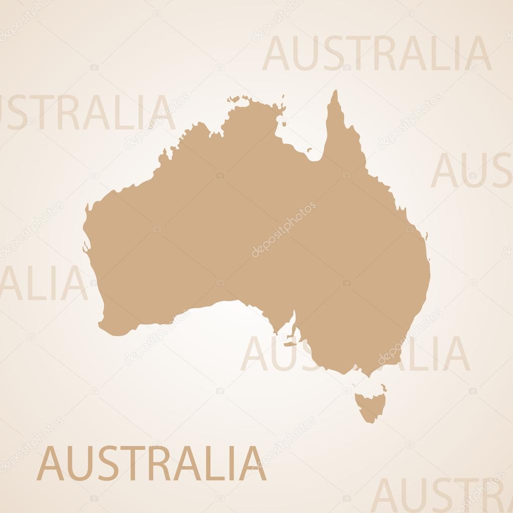 Australia map brown Stock Vector Image by ©berya113 #64787247