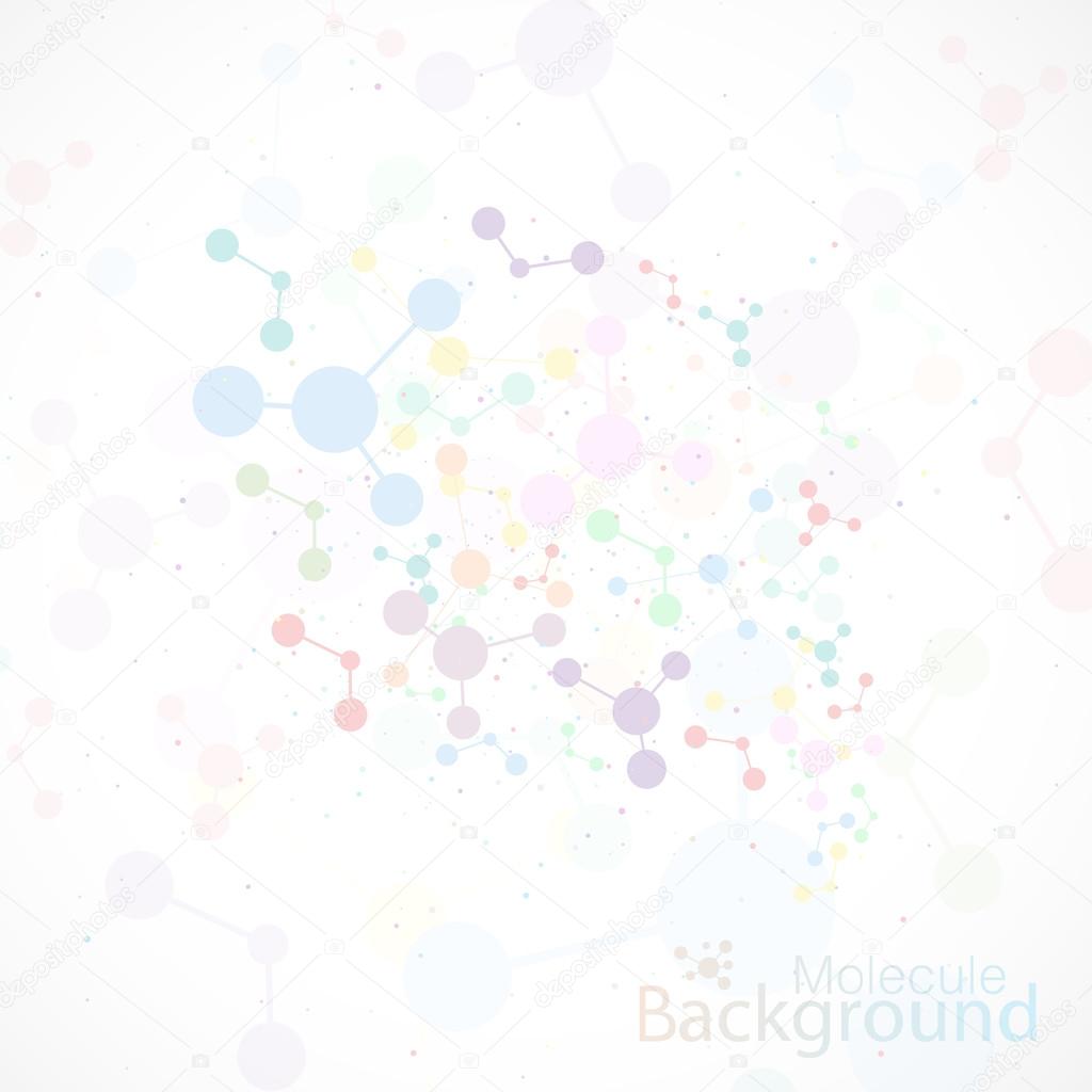 Colorful molecule connection and DNA atom . Vector illustration Stock ...