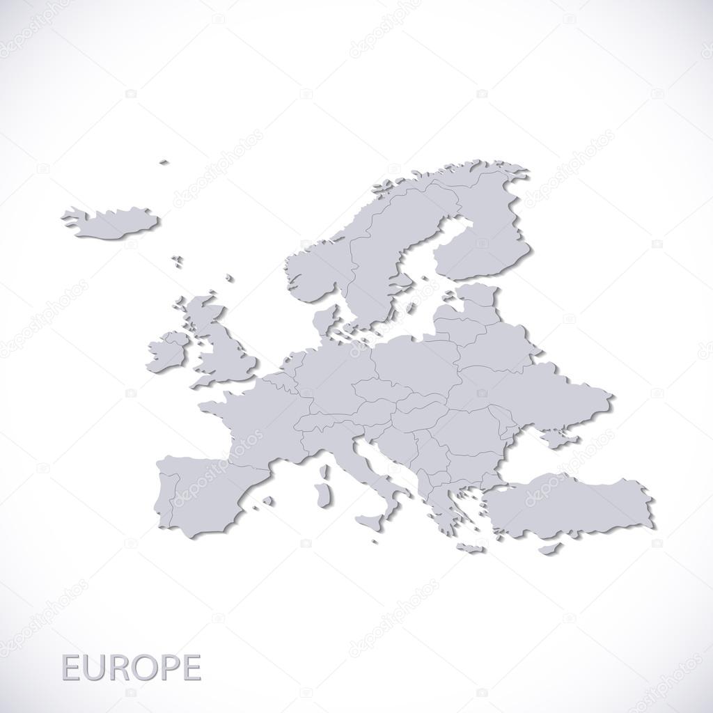 Blank Political Europe Map