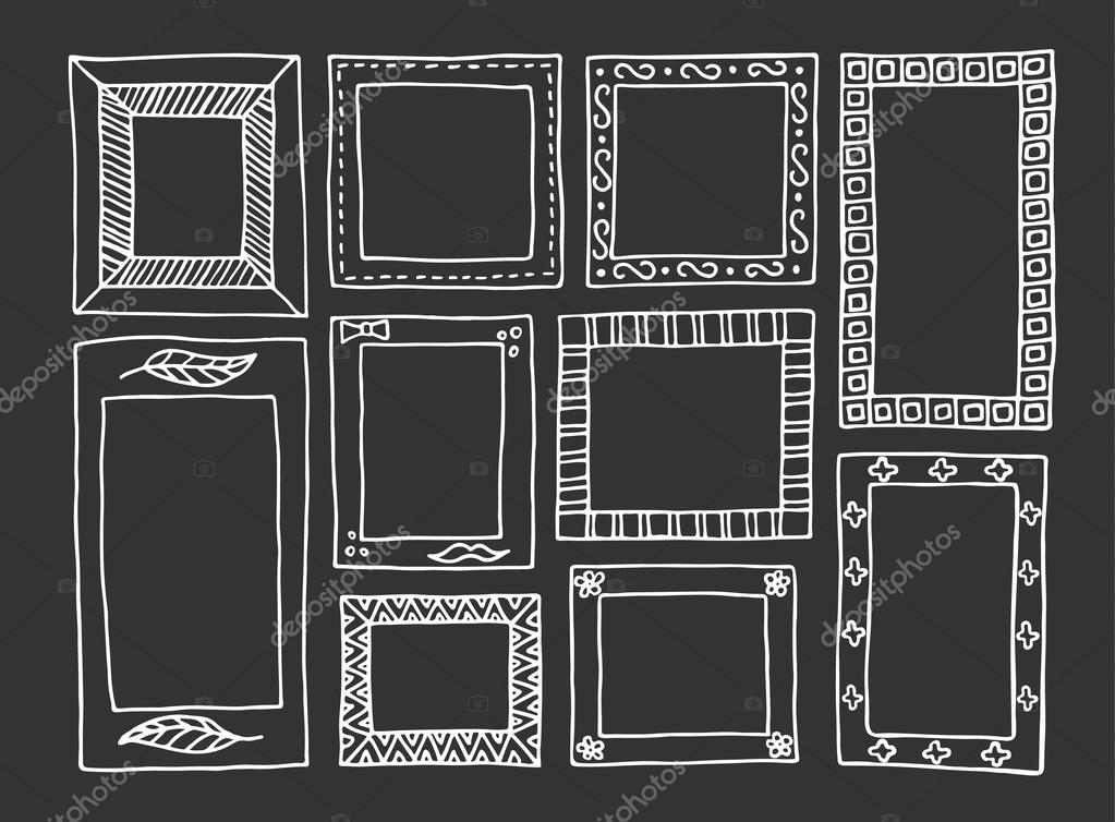 Hand-drawn frames — Stock Vector © Zarian #83403432