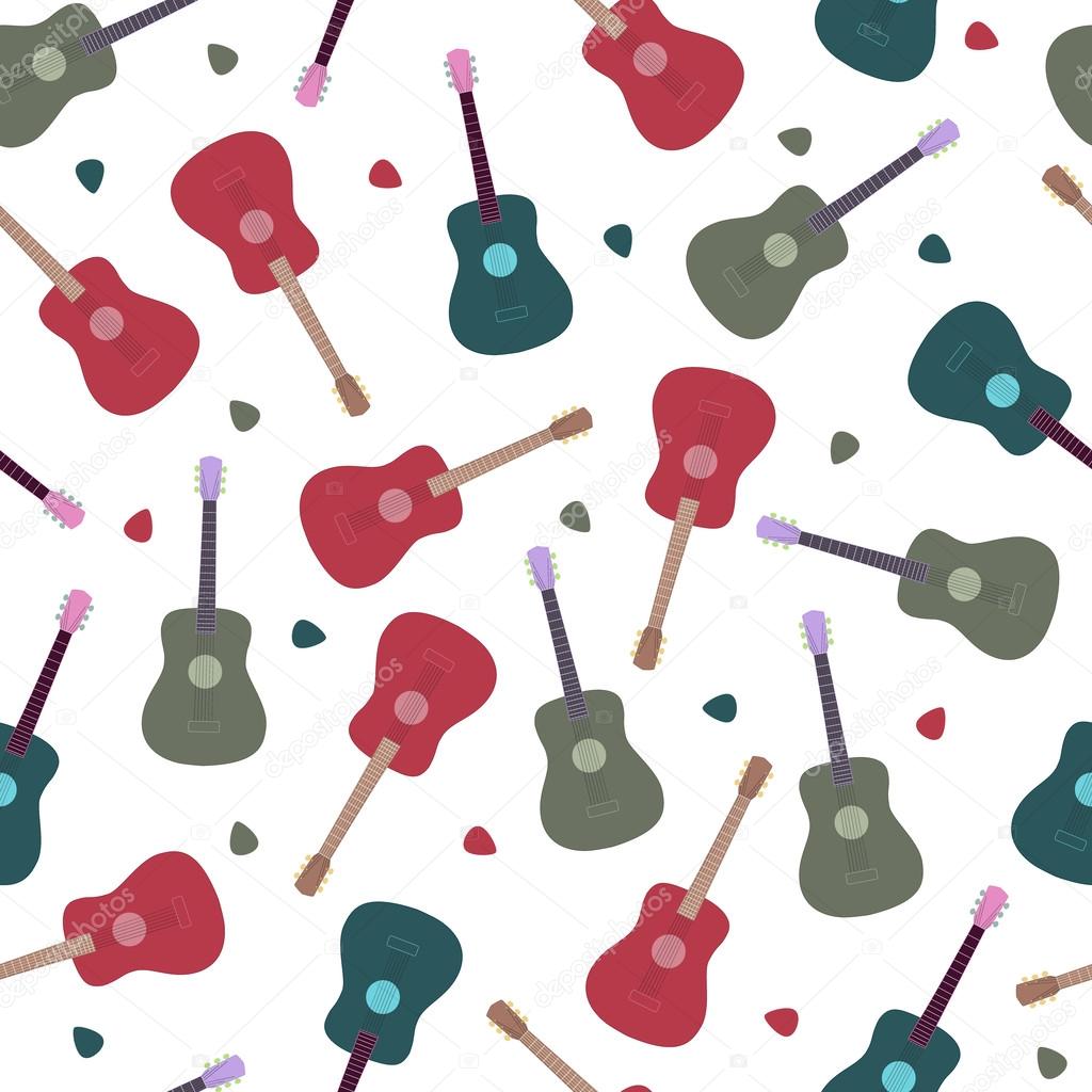 Seamless pattern with guitars Stock Vector Image by ©Zarian #88279114
