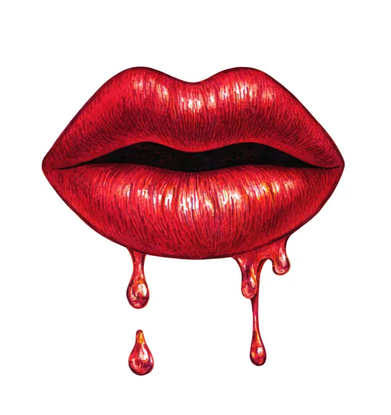 Dibujo De Labios Rojos