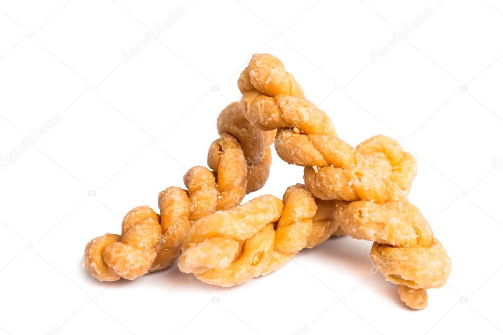 Twisted rope cookie or popularly known as roti pintal, a traditional ...