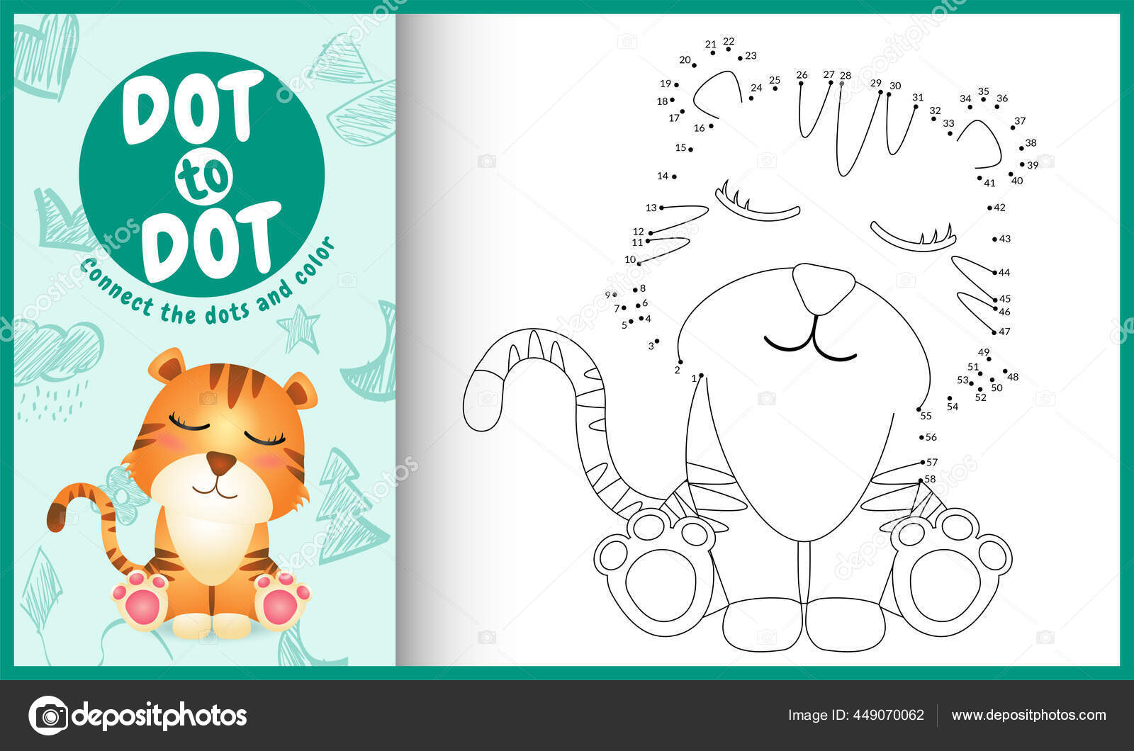 Hubungkan Titik Titik Permainan Anak Anak Dan Halaman Mewarnai Dengan ...
