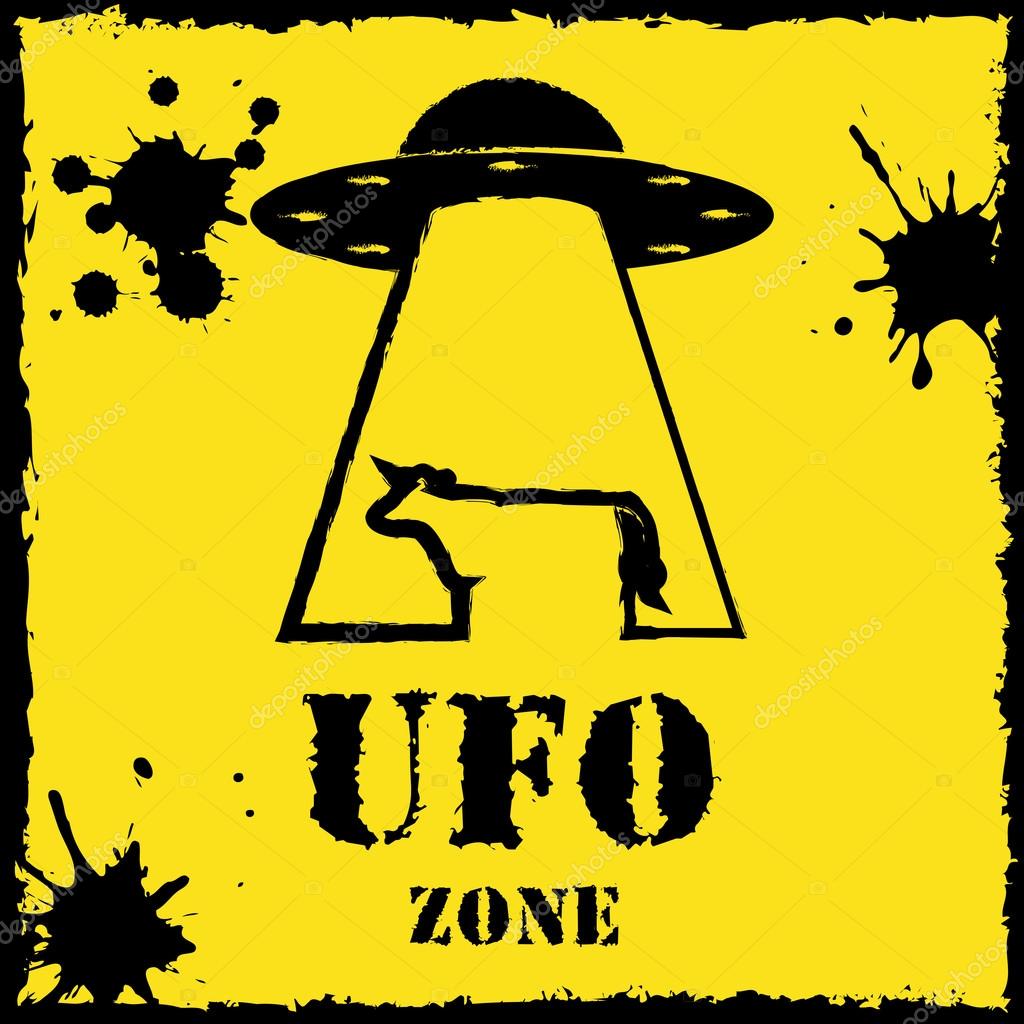 Ufo zone cow logo Stock Vector Image by ©FamilyF #65688597