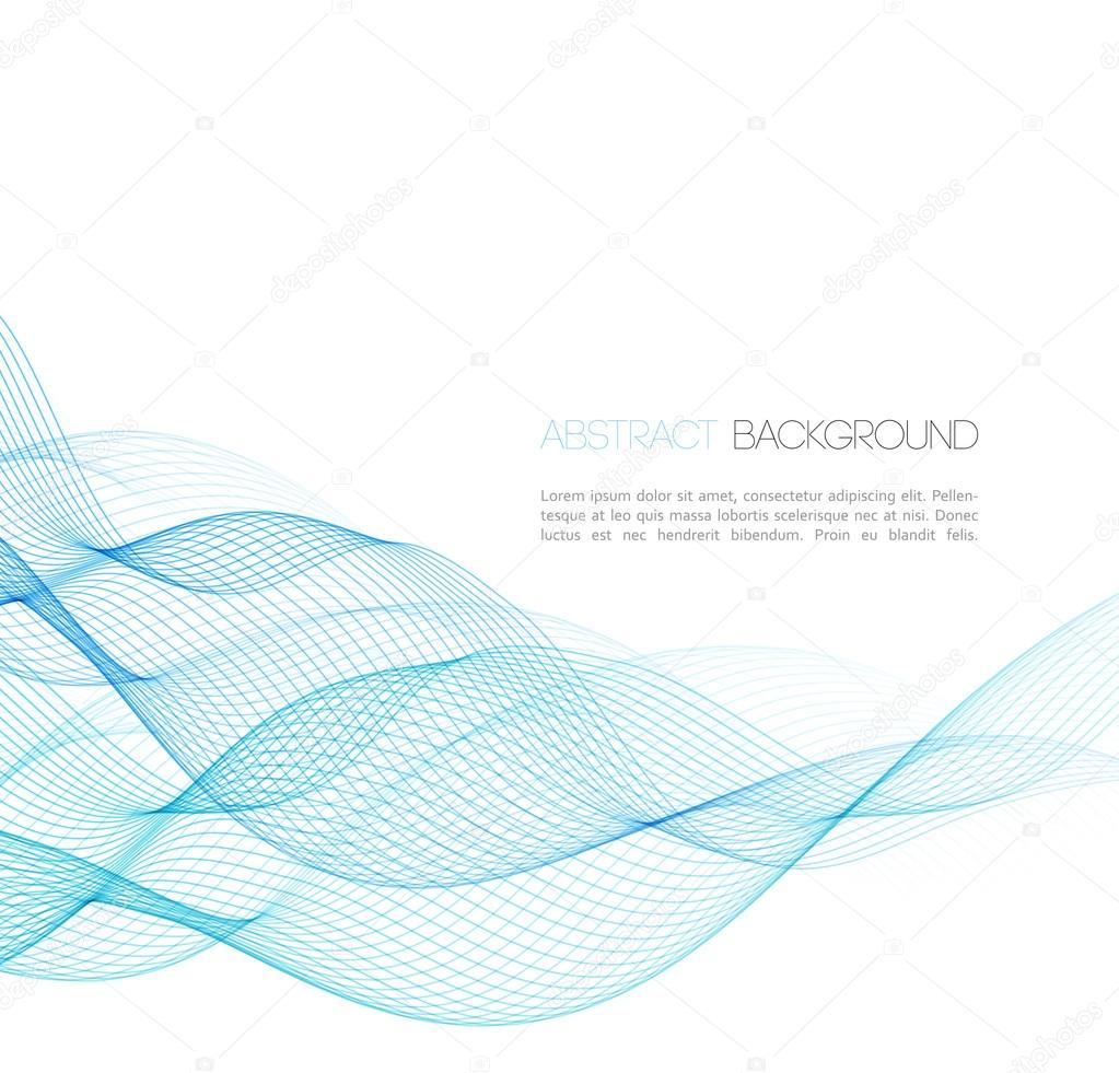 Abstract curved lines background. Template design — Stock Vector ...