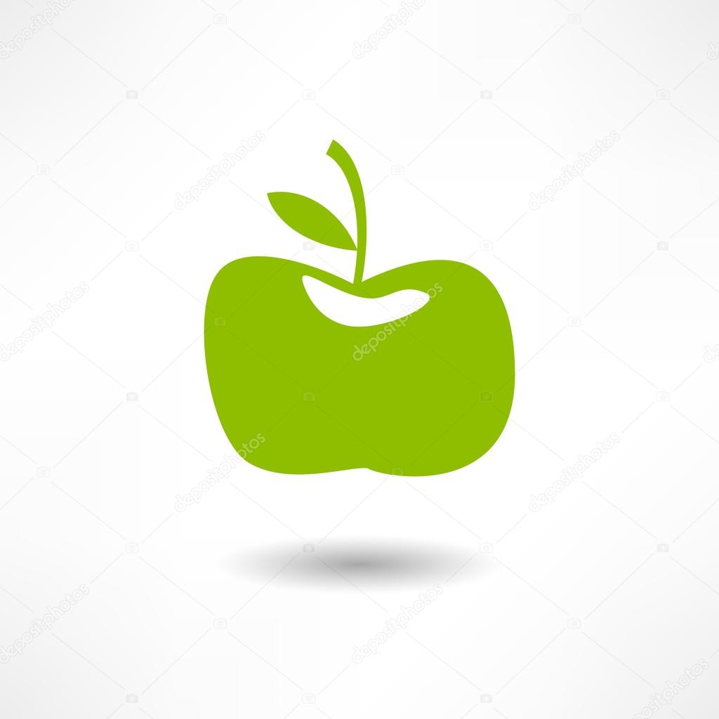 Green Apple icon Stock Vector Image by ©Alexandrovskyi #65113071